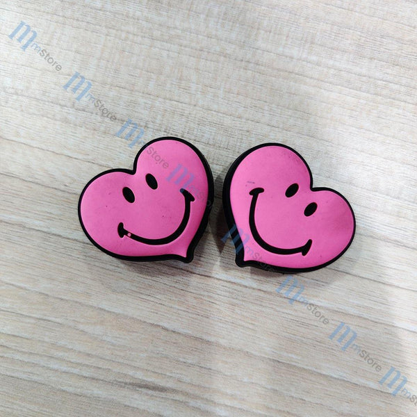 Jibbitz - Pink Heart Smiley Face – mStore.Kh | mTravel Store